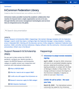Have you visited the new InCommon Federation wiki? - InCommon
